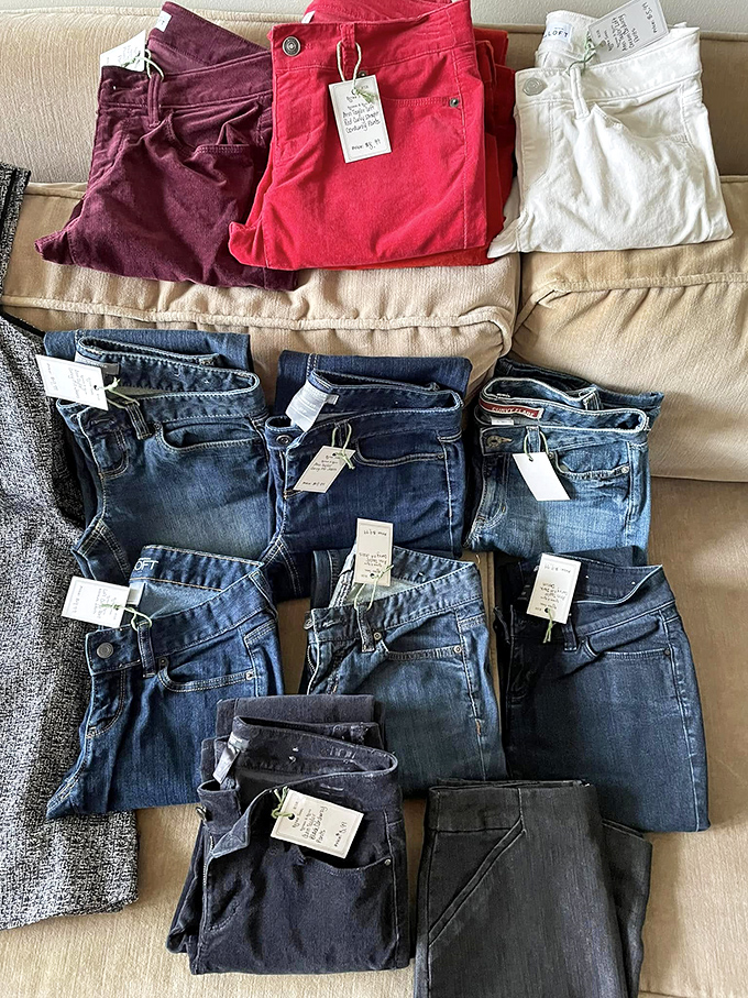 Denim archaeology at its finest. These jeans have been pre-loved, pre-tagged, and are ready for their next adventure with you.