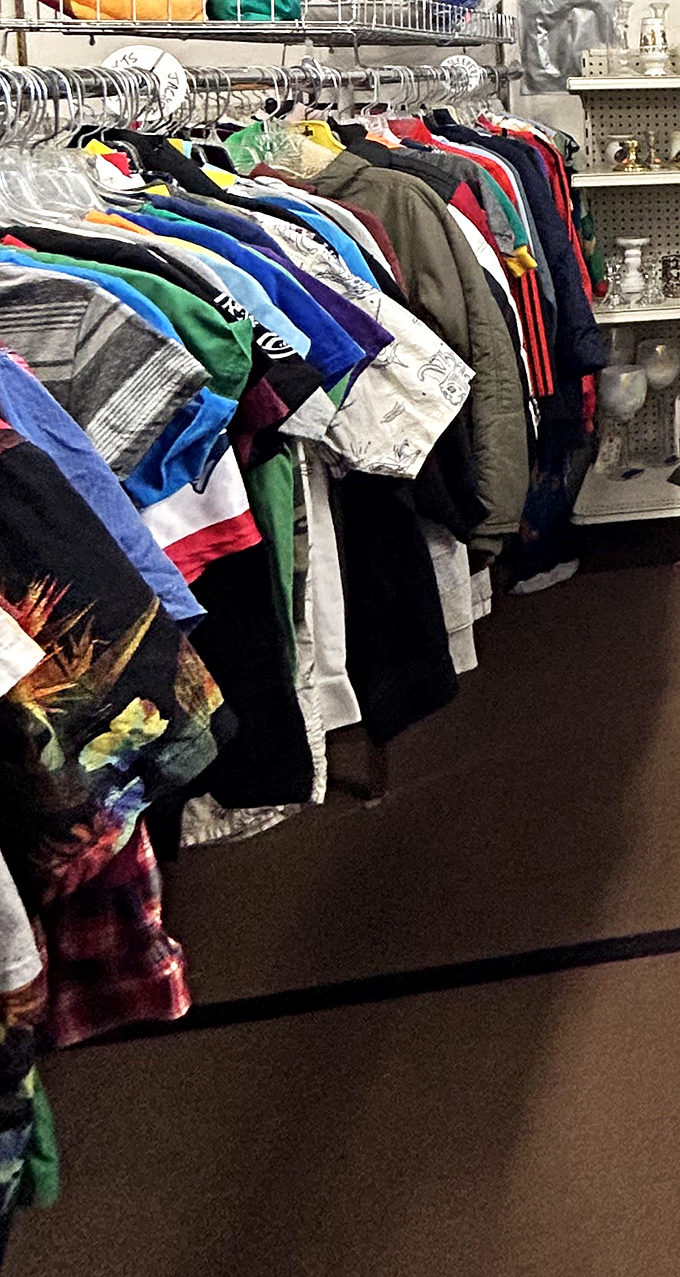 The men's section offers everything from casual tees to office-ready button-downs&mdash;proof that sustainable style doesn't require a trust fund.