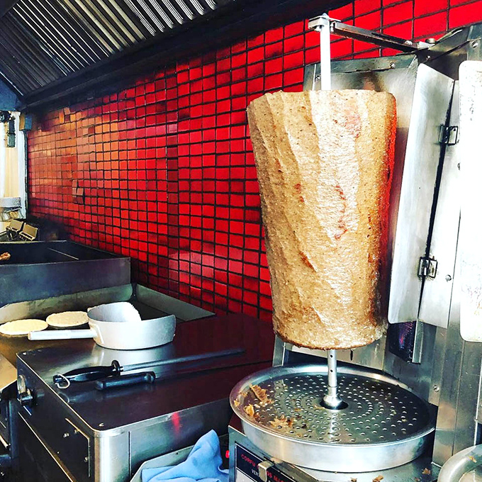 That vertical spit of gyro meat isn't just cooking&mdash;it's performing a slow, mesmerizing dance of flavor development before your eyes.