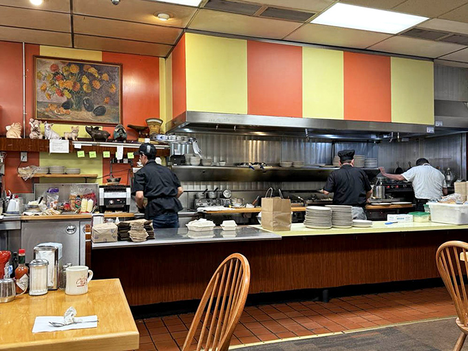 The kitchen &ndash; where short-order wizards transform simple ingredients into the comfort food that's been fueling Alameda for decades.