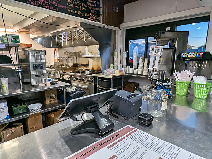 The kitchen crew in their element&mdash;a well-choreographed dance of grill masters and food artisans working their magic behind the scenes.
