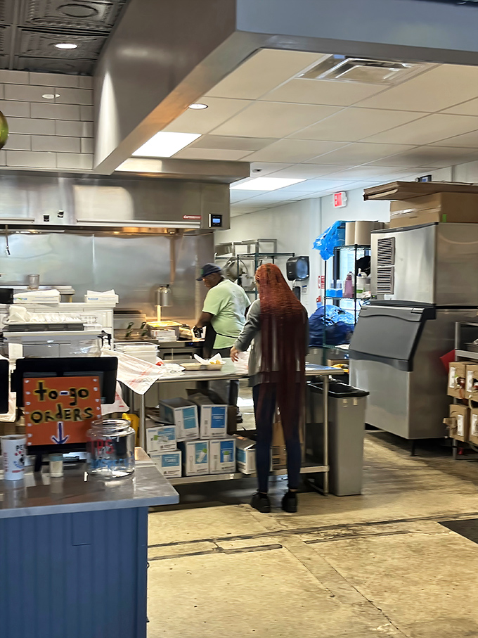 Where the magic happens. This kitchen has produced more happiness than Disney World, one crispy piece at a time.