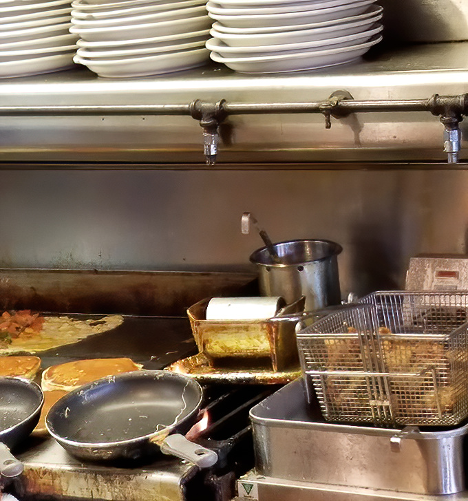 The kitchen battlefield where pancake perfection is achieved daily&mdash;simple equipment that proves fancy gadgets aren't necessary for extraordinary food.