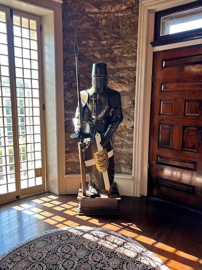 This knight hasn't moved in centuries, yet somehow still has better posture than most of us after an hour at the computer.