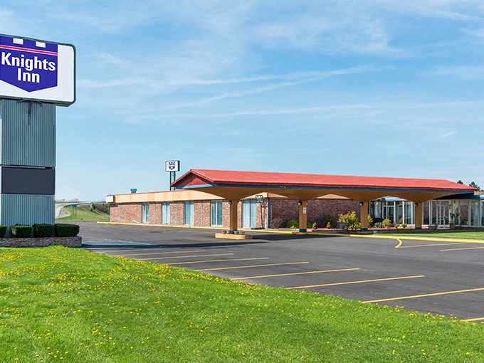 The Knights Inn offers weary travelers a place to rest without pretension—because sometimes all you need is a clean room and a good night's sleep.