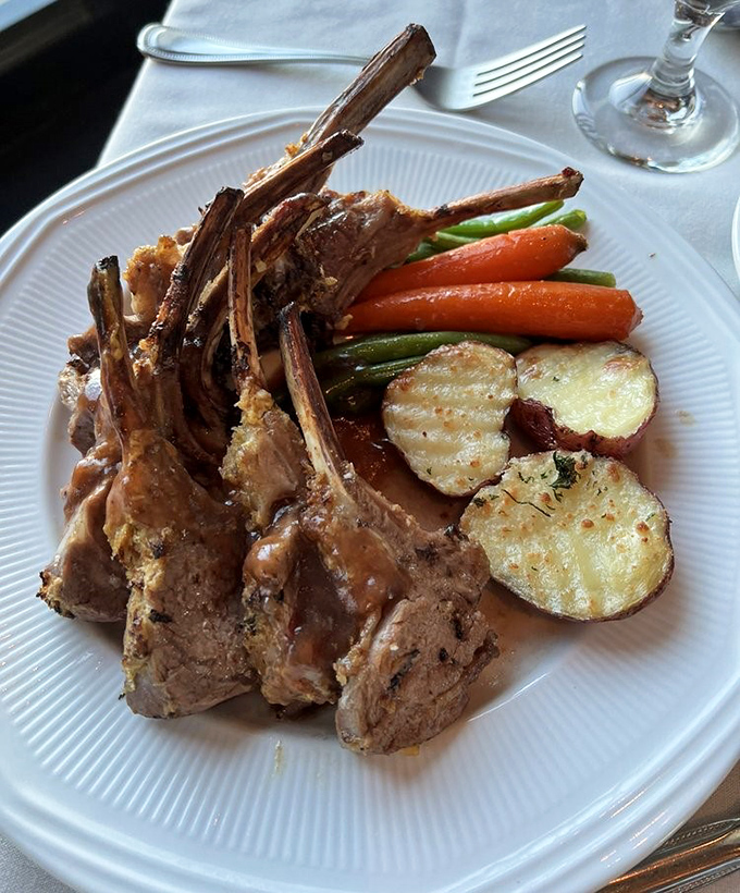 Rack of lamb that makes you understand why medieval kings had feasts painted on castle walls. This is edible royalty.