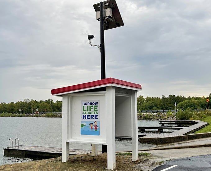 Safety first meets summer fun in this cheerfully painted guardian of aquatic adventures.