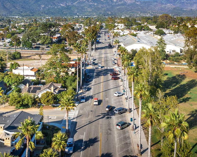 Linden Avenue stretches toward the mountains like a runway to paradise. The palm trees stand at attention, as if saluting your excellent choice in destinations.