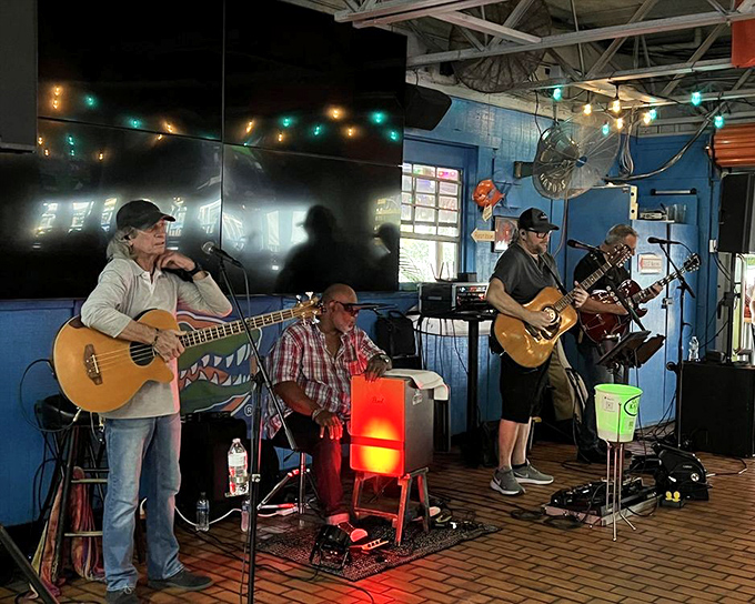 Live music adds the perfect soundtrack to your seafood feast. These musicians know exactly what "island time" should sound like.