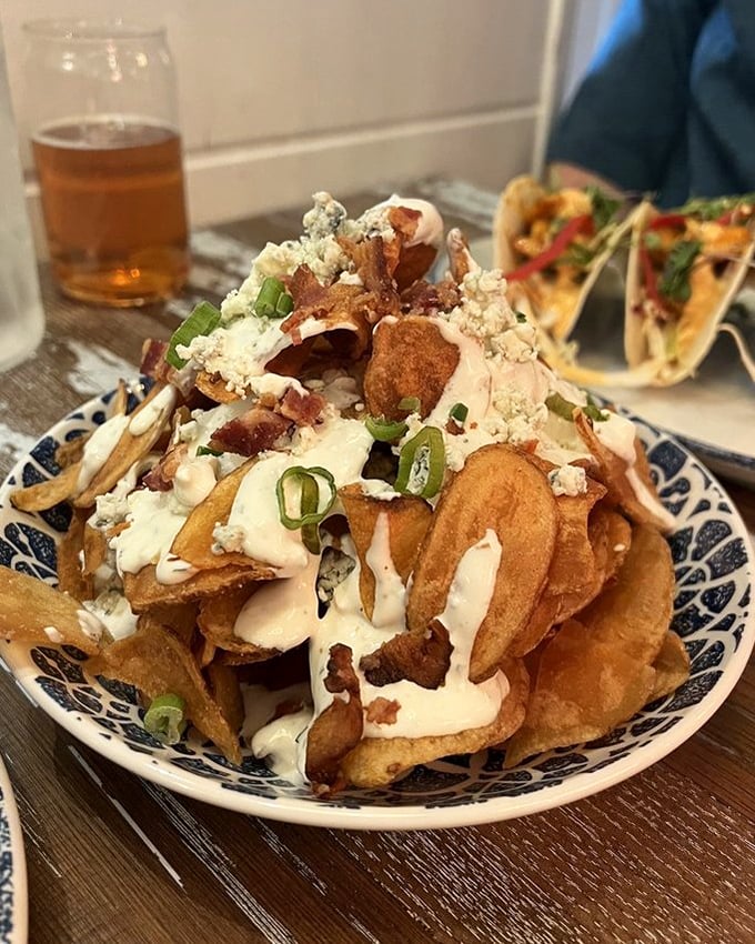 These loaded chips aren't just a snack&mdash;they're an architectural achievement of crispy, creamy, and savory that demands to be shared (but you won't want to).