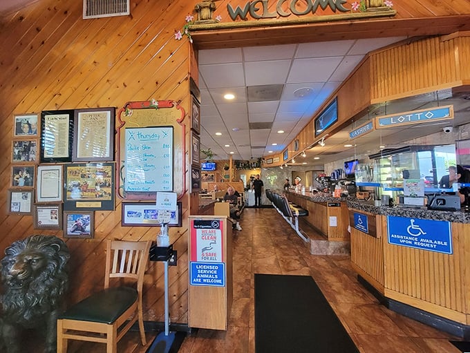 The "Welcome" sign says it all&mdash;this isn't just a place to eat, it's a community gathering spot where everyone knows the specials.