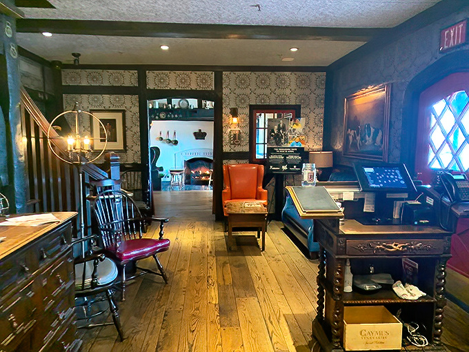 The lobby feels like the entrance to a private club where the secret password is simply "I appreciate good food."