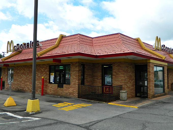 Even McDonald's plays by Pennsylvania rules here, sporting a pitched roof that says "we respect local architectural traditions" while serving the same fries.