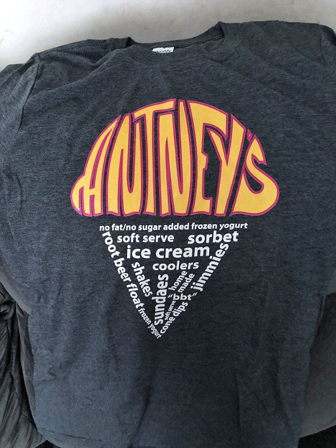 Fans so devoted they wear their ice cream allegiance on their sleeves. Antney's merch: the only t-shirt that makes people hungry.