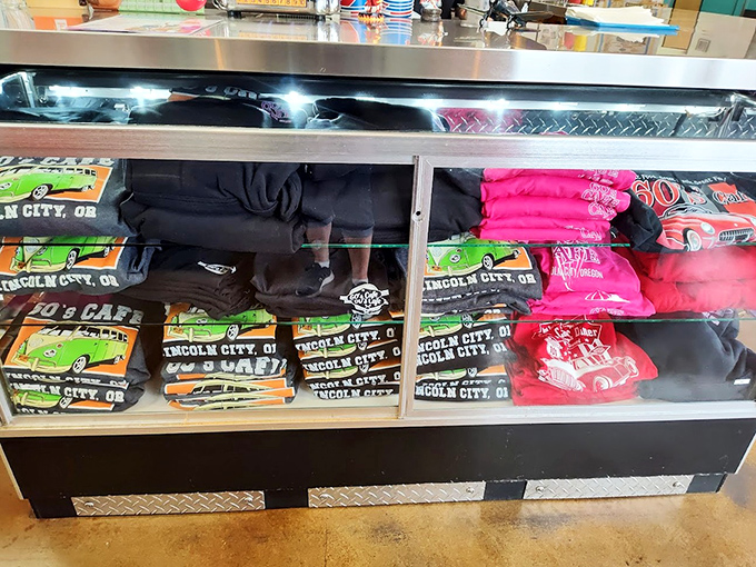 Souvenirs that let you take home the memory without the calories. Though the t-shirts might shrink less than you will after eating here.