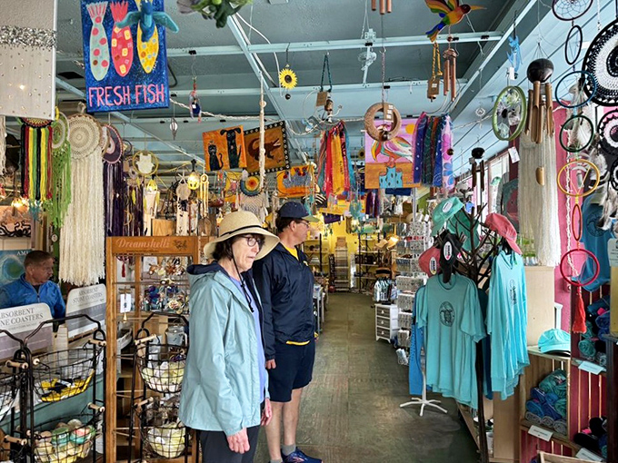 The gift shop portion feels like your coolest aunt's collection of coastal treasures. Resistance is futile; you're leaving with something turquoise.