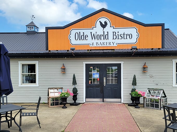 Olde World Bistro's entrance feels like a warm invitation to forget your diet resolutions&mdash;because calories consumed in Amish Country are somehow exempt from counting.