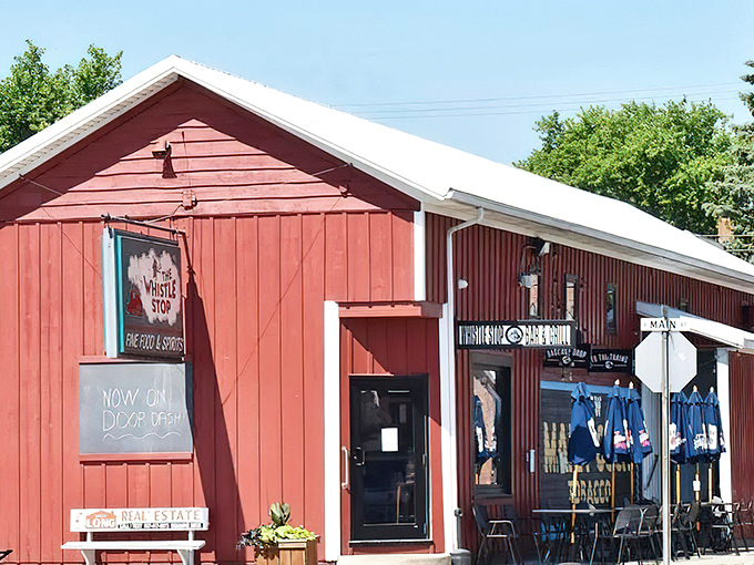 The classic red exterior with its vintage sign promises honest food without pretension. In Ansonia, this is where memories are made.