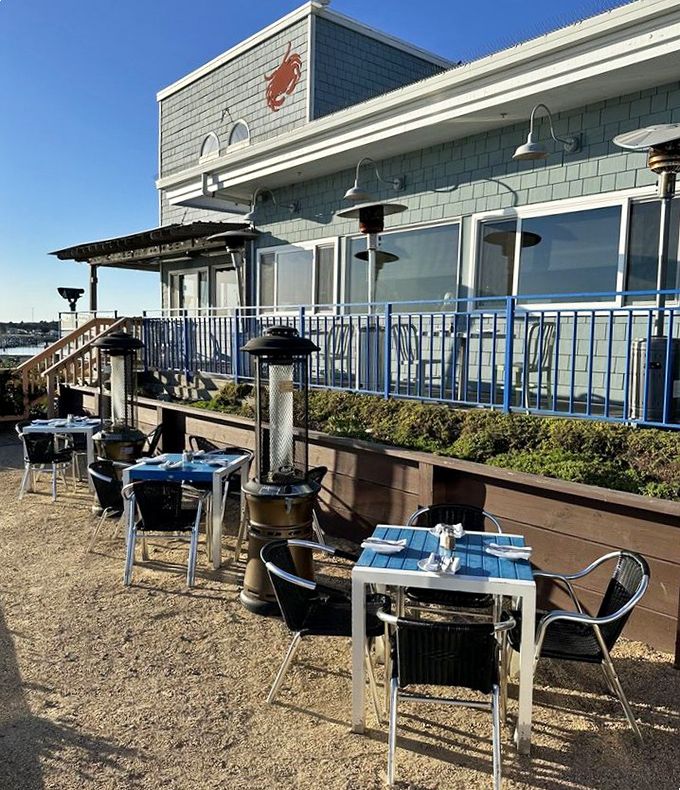 Outdoor tables where the sea breeze serves as both appetizer and digestif, enhancing everything in between.