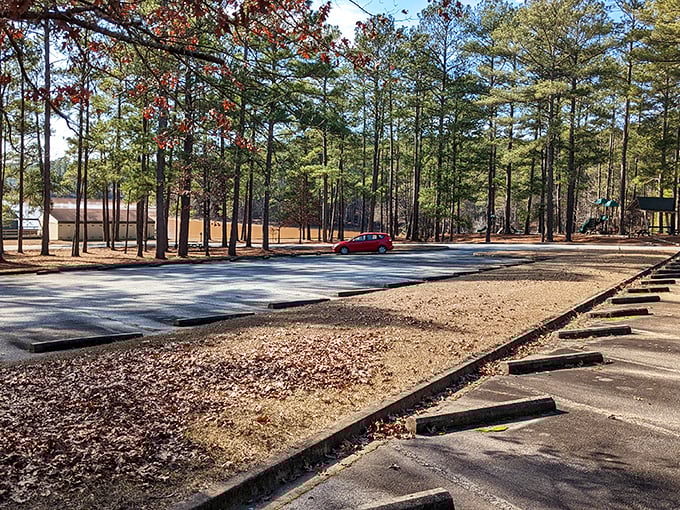 Even the parking lot here has lake views &ndash; because apparently this place doesn't believe in doing anything halfway.