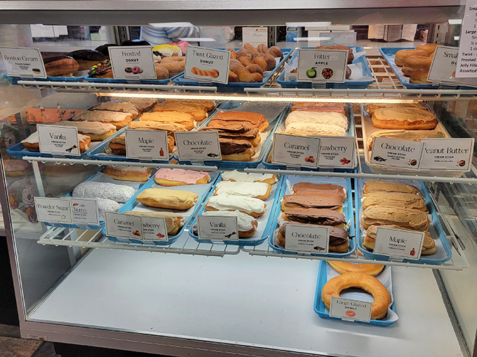 The pastry case&mdash;where "I'll just have one" becomes the biggest lie you'll tell yourself all day.