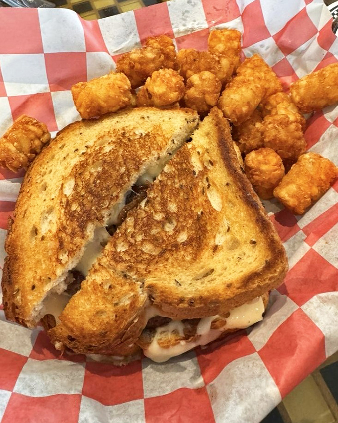 A grilled cheese that's achieved the golden-brown perfection we all attempt at home but somehow never quite master. 