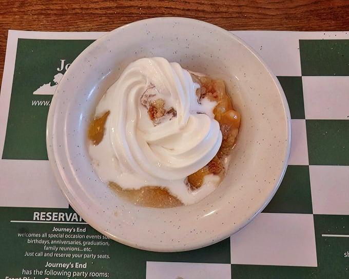 This isn't just peach cobbler with ice cream&mdash;it's a sweet cloud of nostalgia that melts into warm Georgia peaches and buttery crust.