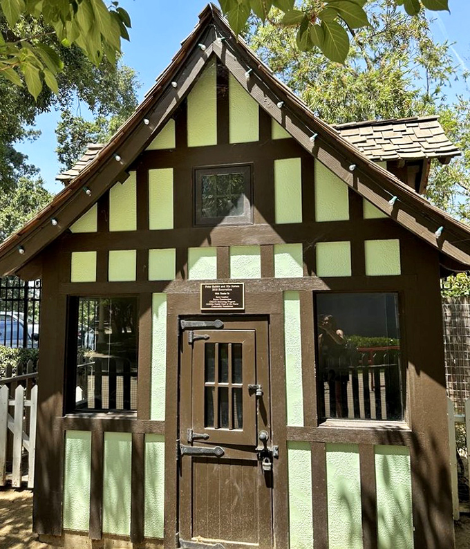 Peter Rabbit would approve of this cozy cottage. Just don't tell Mr. McGregor you've been sneaking peeks at his garden next door!