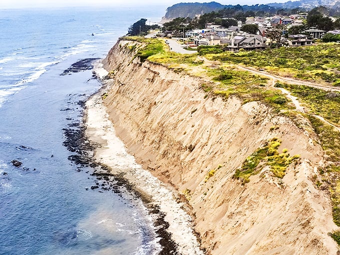 These dramatic coastal bluffs aren't just pretty&mdash;they're nature's way of saying "stand back and appreciate me from a distance."