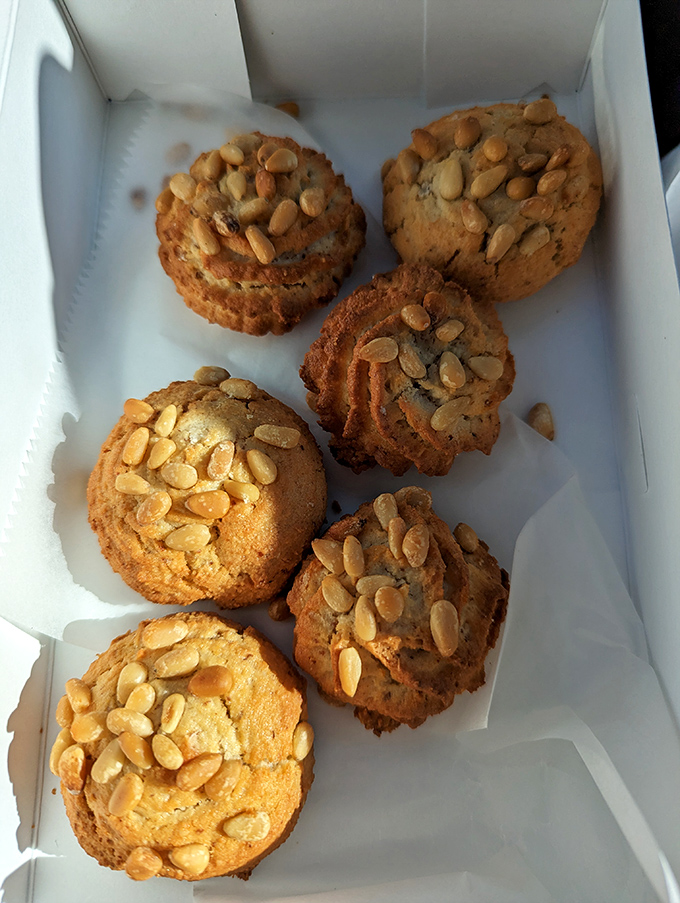 Pignoli cookies with their almond crown jewels&mdash;simple, elegant, and impossible to eat just one unless you possess superhuman willpower.