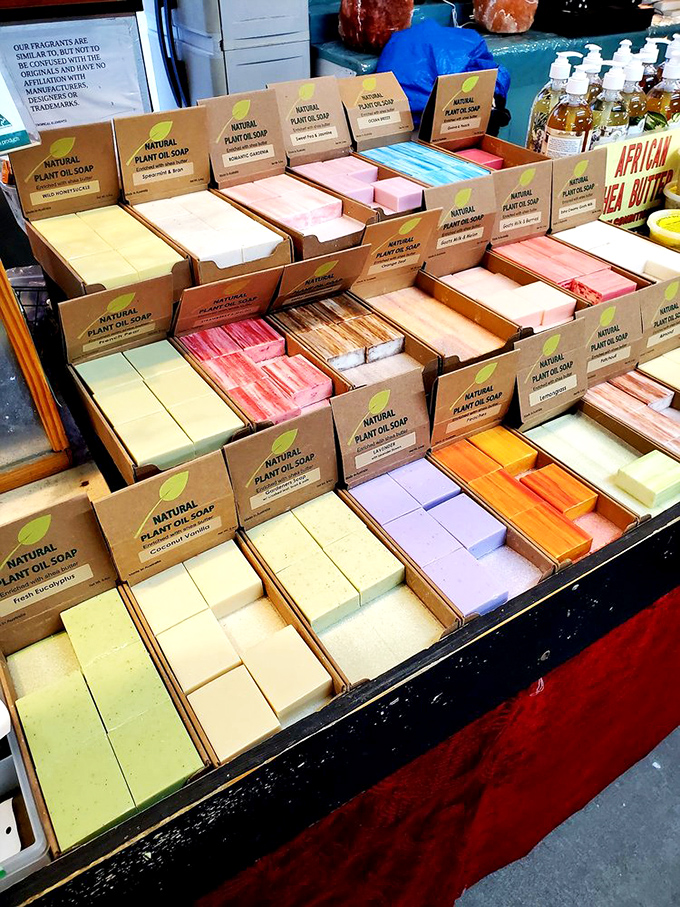 Soap heaven for the clean freaks among us &ndash; artisanal bars in colors that look good enough to eat but definitely shouldn't be.