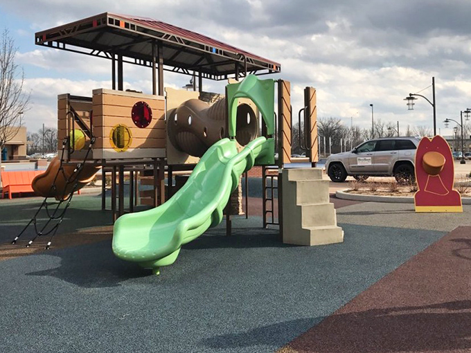 The playground: retail's version of a peace offering to children who've endured hours of "just one more store." Slide now, shop more later.