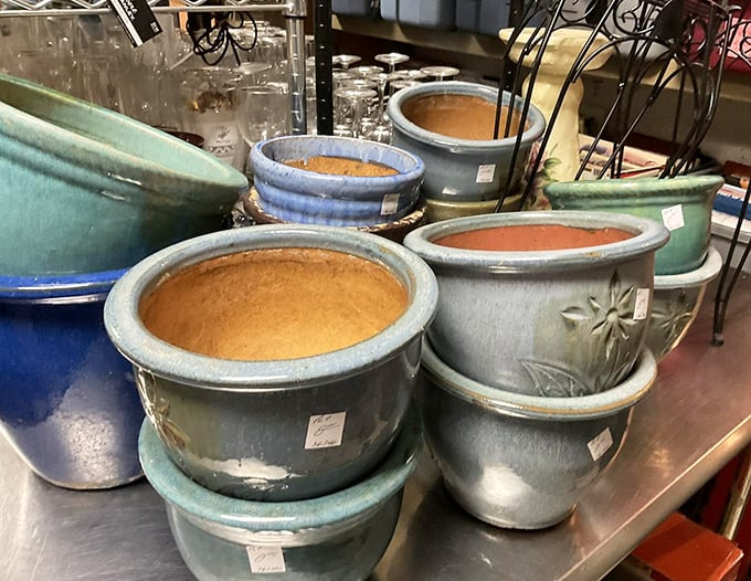 Garden dreams start here with these gorgeously glazed ceramic pots in soothing blues and greens &ndash; perfect homes for your soon-to-be-neglected houseplants.