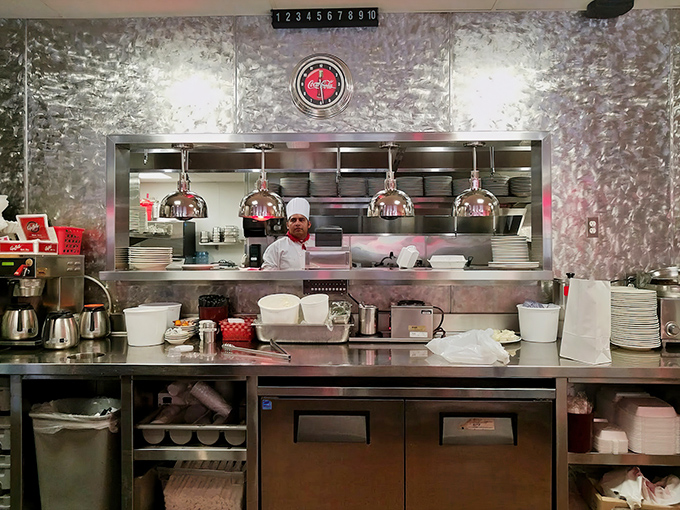 Behind the scenes, where the magic happens &ndash; stainless steel, focus, and the organized chaos that somehow results in your perfect breakfast.