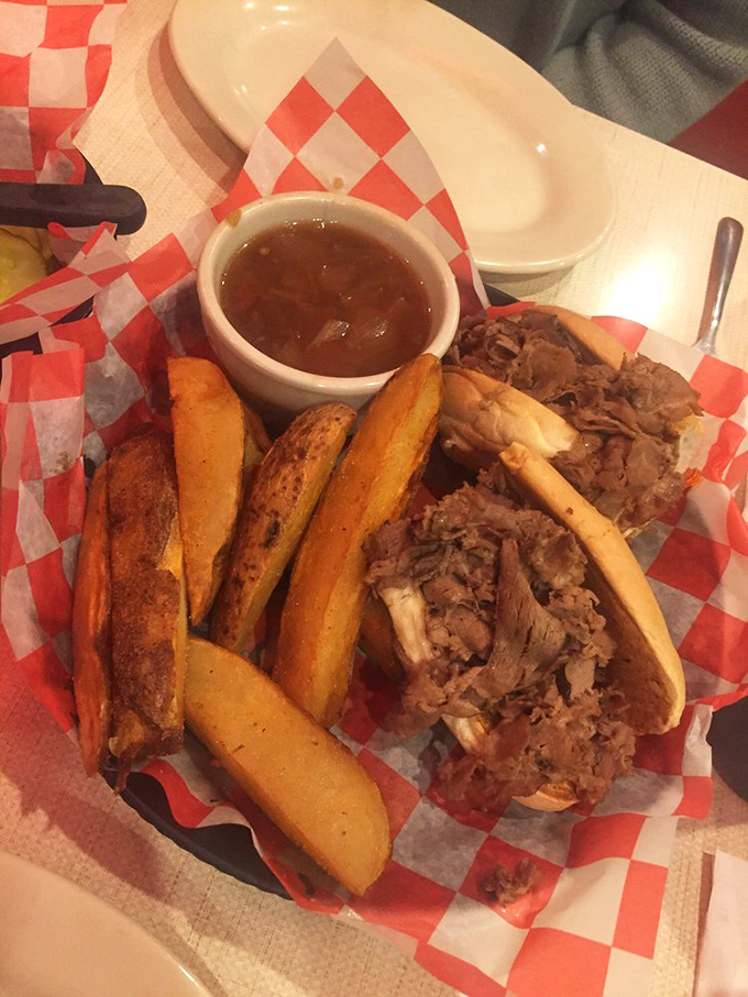 The prime rib sandwich with those steak fries is the lunch equivalent of finding an extra $20 in your winter coat pocket—an unexpected joy.