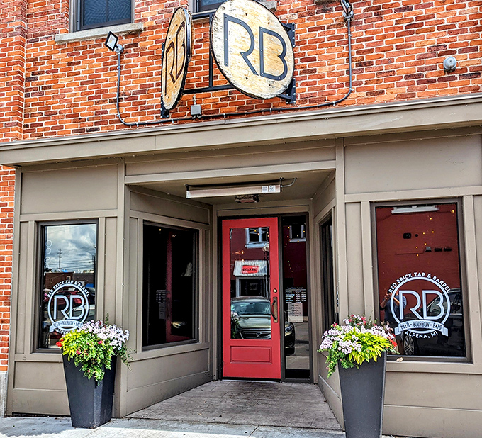 Red Brick Tap & Barrel's inviting entrance says "come for the craft beer, stay for the conversations" &ndash; the kind of place where strangers become friends over shared appetizers.