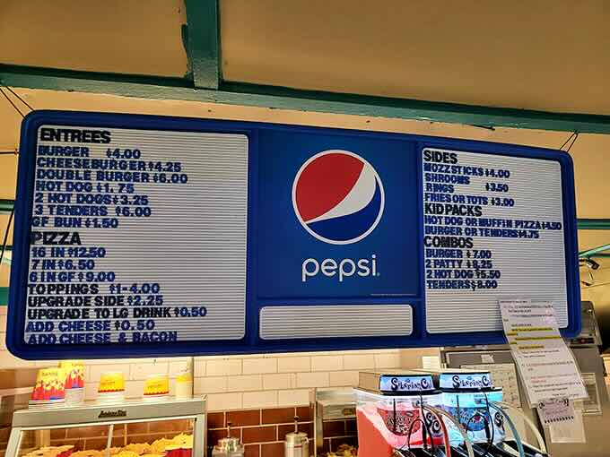 The menu board&mdash;a monument to classic American movie fare where calories don't count if consumed during coming attractions.