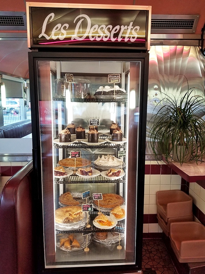 The dessert case&mdash;a glass-fronted temple of temptation where willpower goes to die. Those pies aren't going to eat themselves.