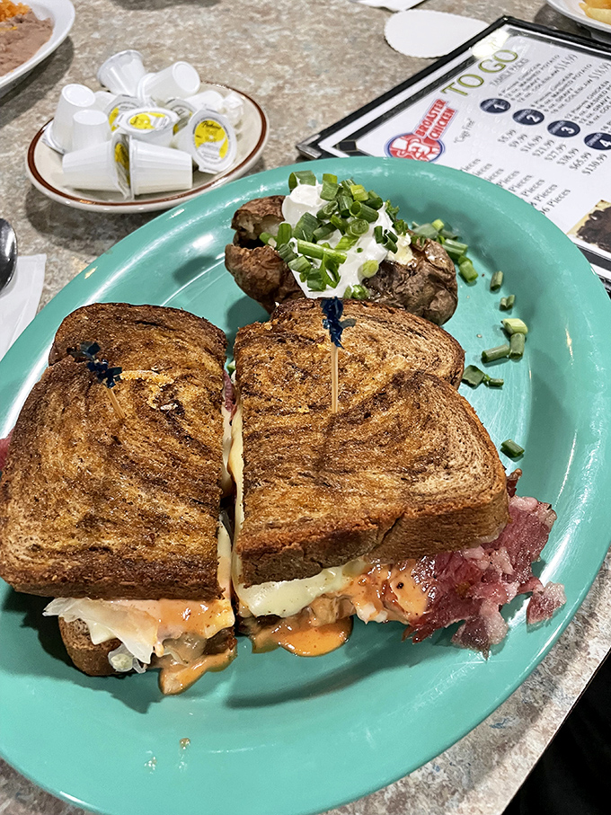 This sandwich isn't just grilled&mdash;it's been transformed. The melted cheese is making a break for freedom, and honestly, who could blame it?