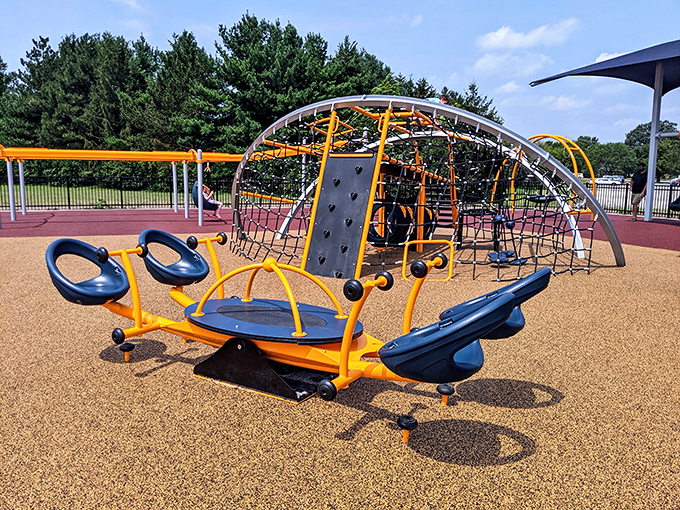 This playground isn't just equipment&mdash;it's a childhood fantasy realized in metal and plastic, where adults secretly wish they could join in.