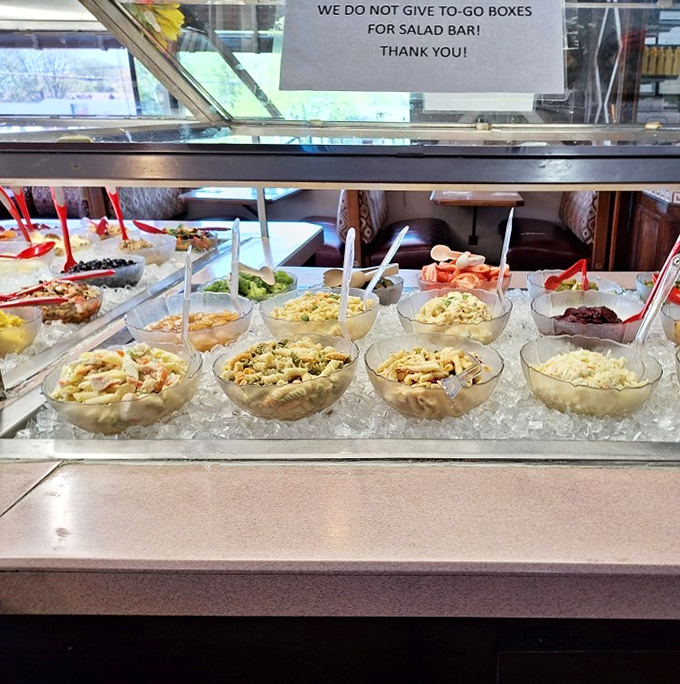 The salad bar—nature's candy store for grown-ups—where you can pile your plate high with virtuous intentions.