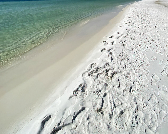 Beach perfection: Footprints in sand so white it almost hurts your eyes, meeting waters so clear you can count fish from shore.
