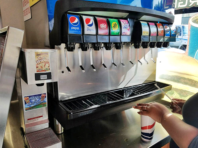 The modern oasis in a classic setting. That soda fountain has quenched more thirsts than all the speeches at the Academy Awards combined.
