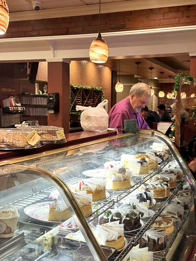 The dessert counter doesn't just offer options &ndash; it presents life-altering decisions between layers of cake that deserve their own ZIP code.