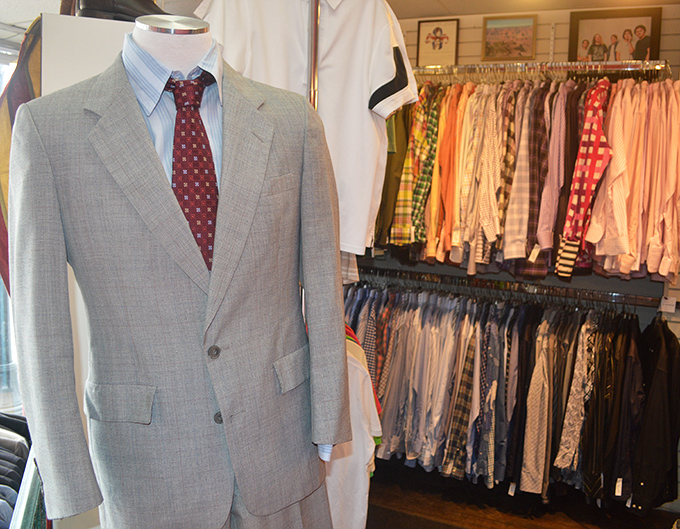 The suit section whispers promises of job interviews aced and first dates impressed, all without the sticker shock of Michigan Avenue.