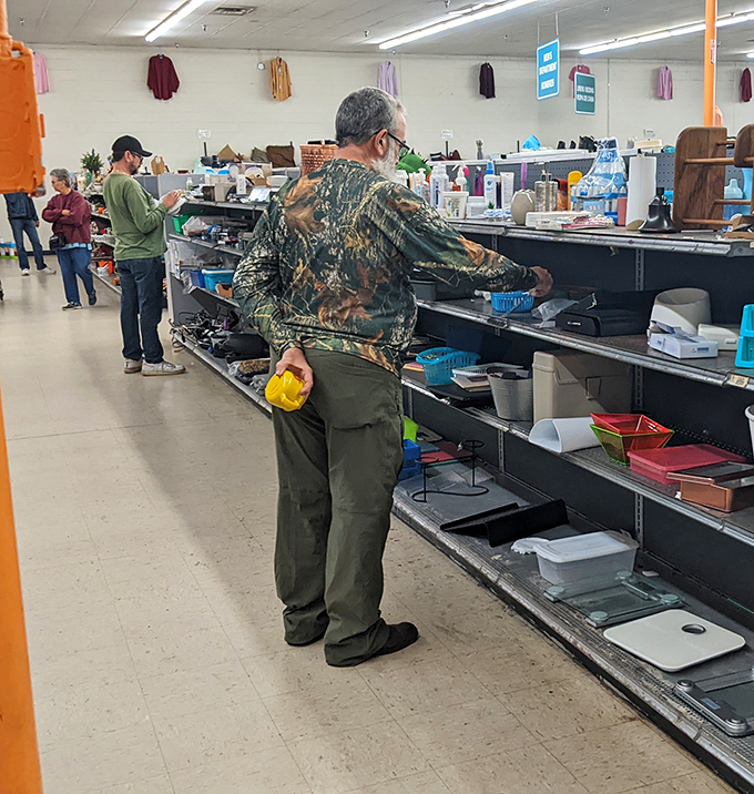 The thrill of the hunt in action—seasoned thrifters know that patience and persistence pay off in unexpected treasures and half-price tags.