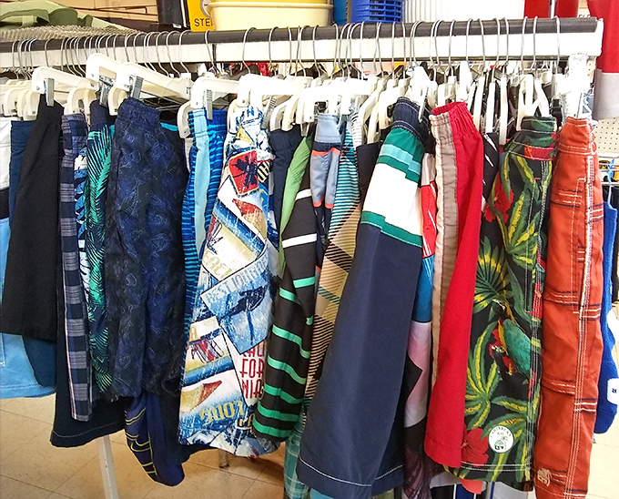 Summer's unofficial uniform hangs ready for action&mdash;these swim trunks and shorts have beaches and barbecues in their future.