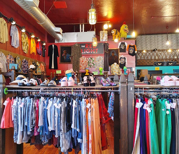 A rainbow of denim and color-coded organization that would make Marie Kondo weep with joy. Every shade tells a different style story.