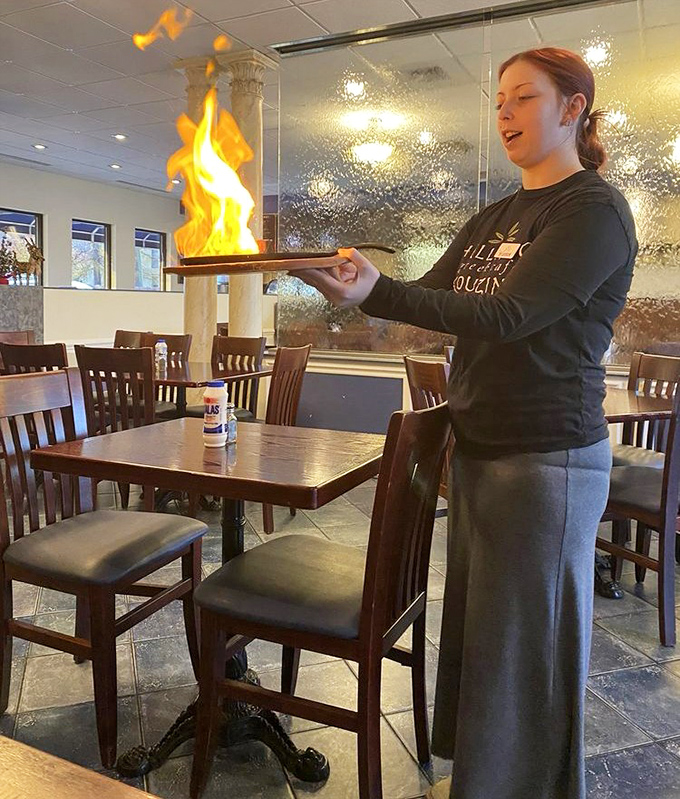"Opa!" isn't just for show. The flaming saganaki brings theater to the table and smiles to everyone watching.