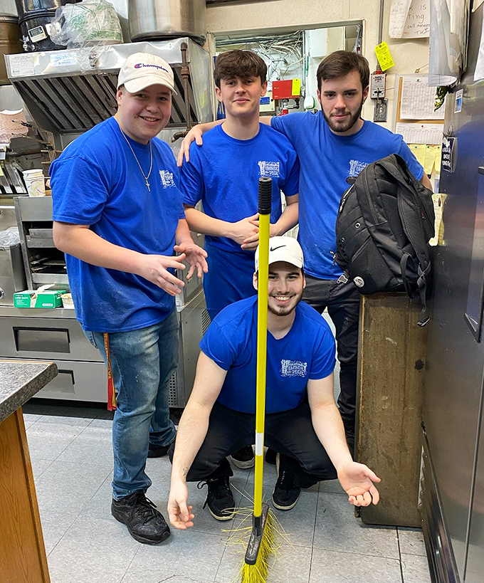 Behind every great seafood joint is a dedicated crew&mdash;these blue-shirted kitchen warriors ensure your fish is fresh and your experience memorable.